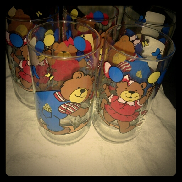 Luminarc | Kitchen | Vintage Luminarc Teddy Bear Glasses | Poshmark
